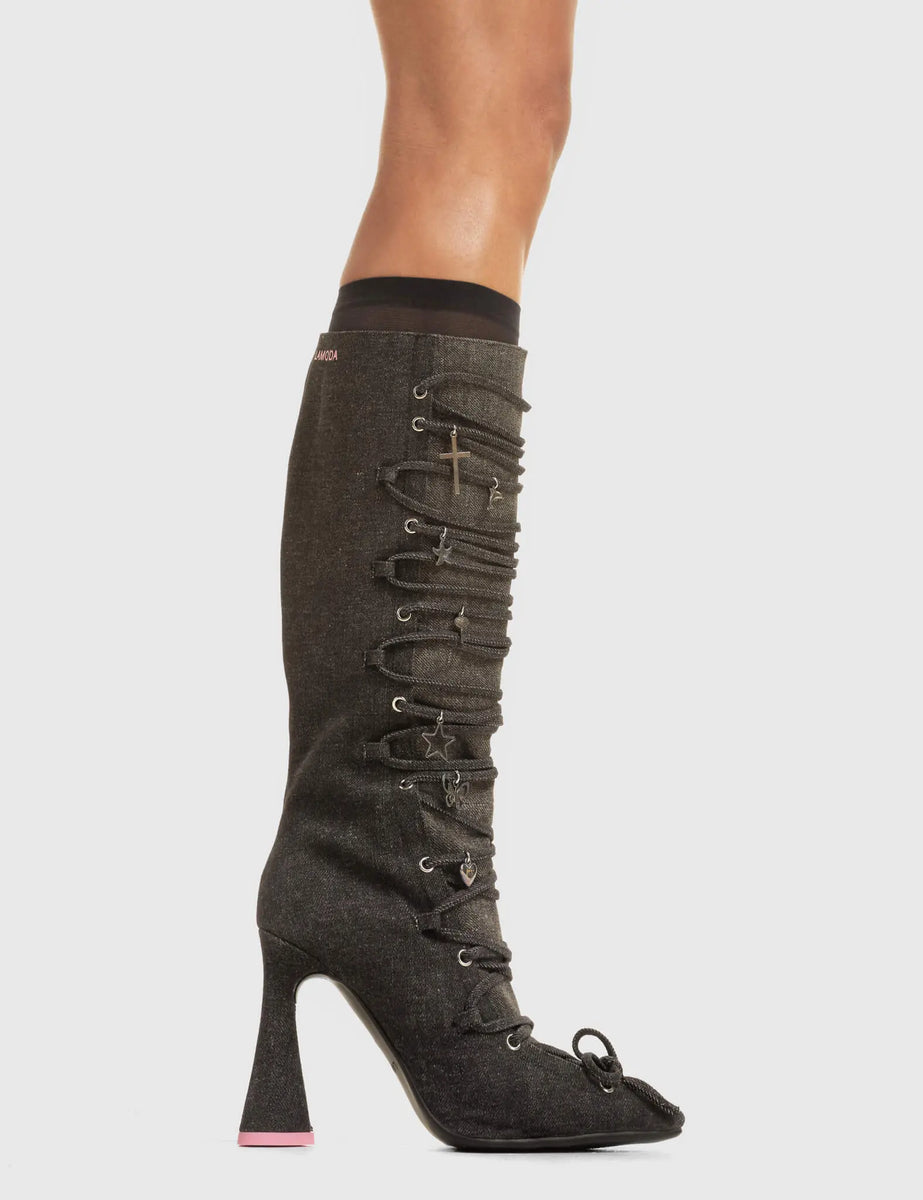 Healing Platform Knee High Boots – LAMODA US