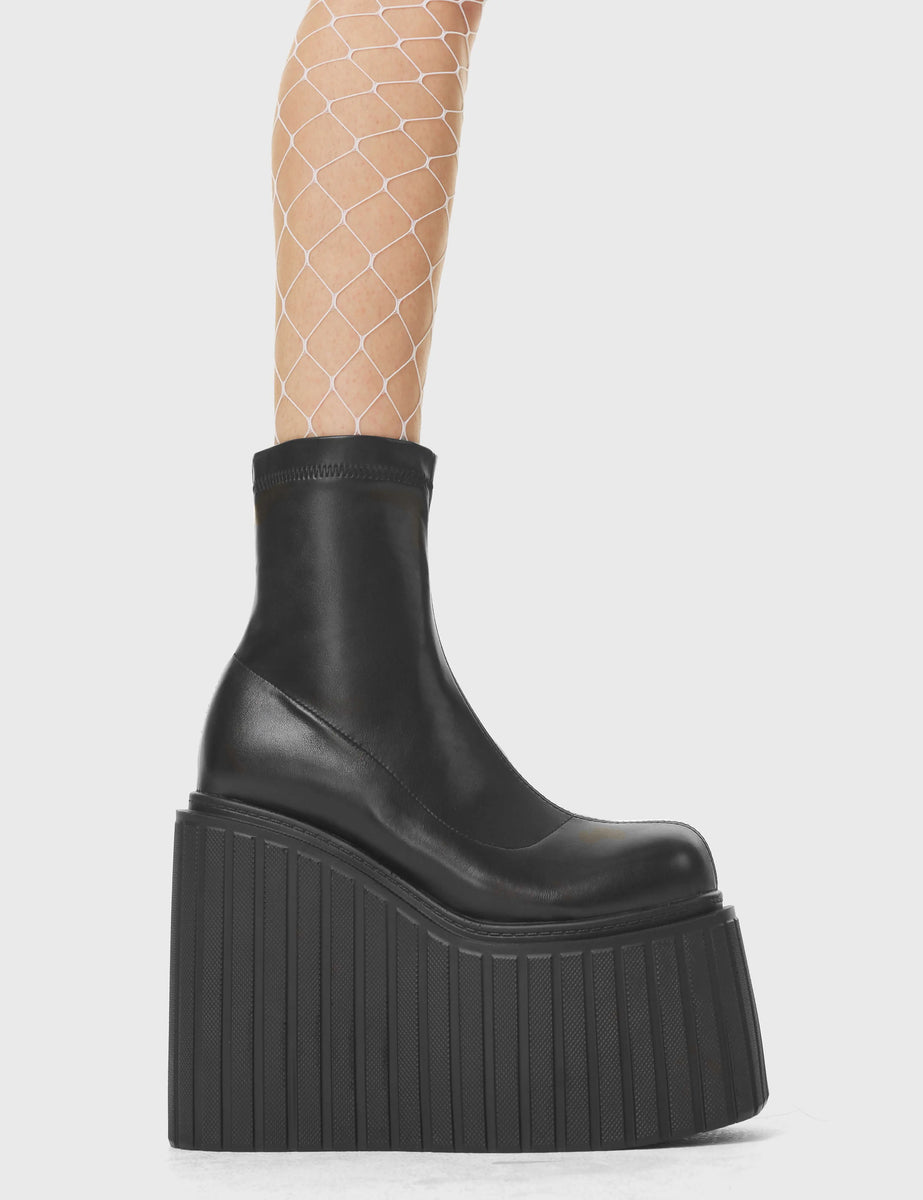 Down To Earth Chunky Platform Creeper Ankle Boots – LAMODA US