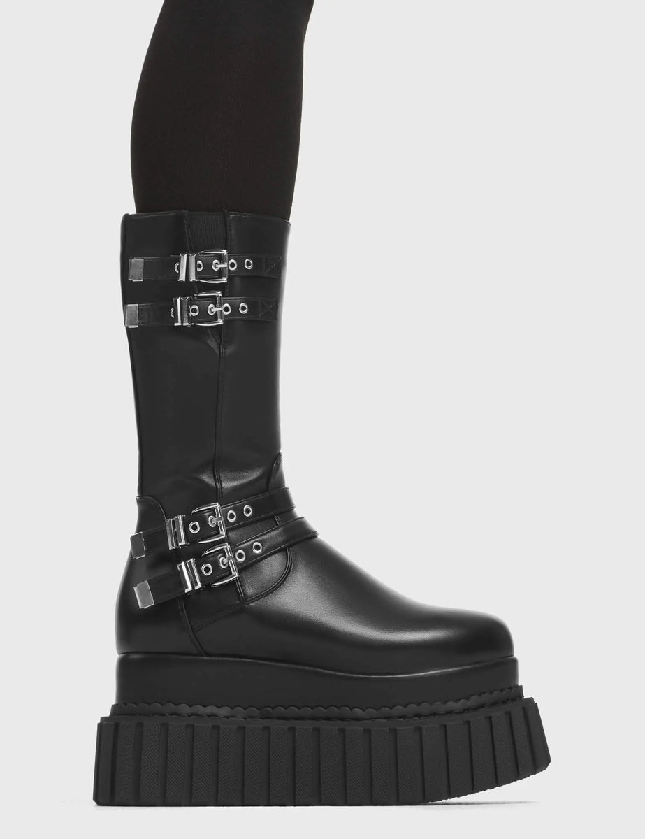 Night Time Chunky Creeper Platform Calf Boots – LAMODA US