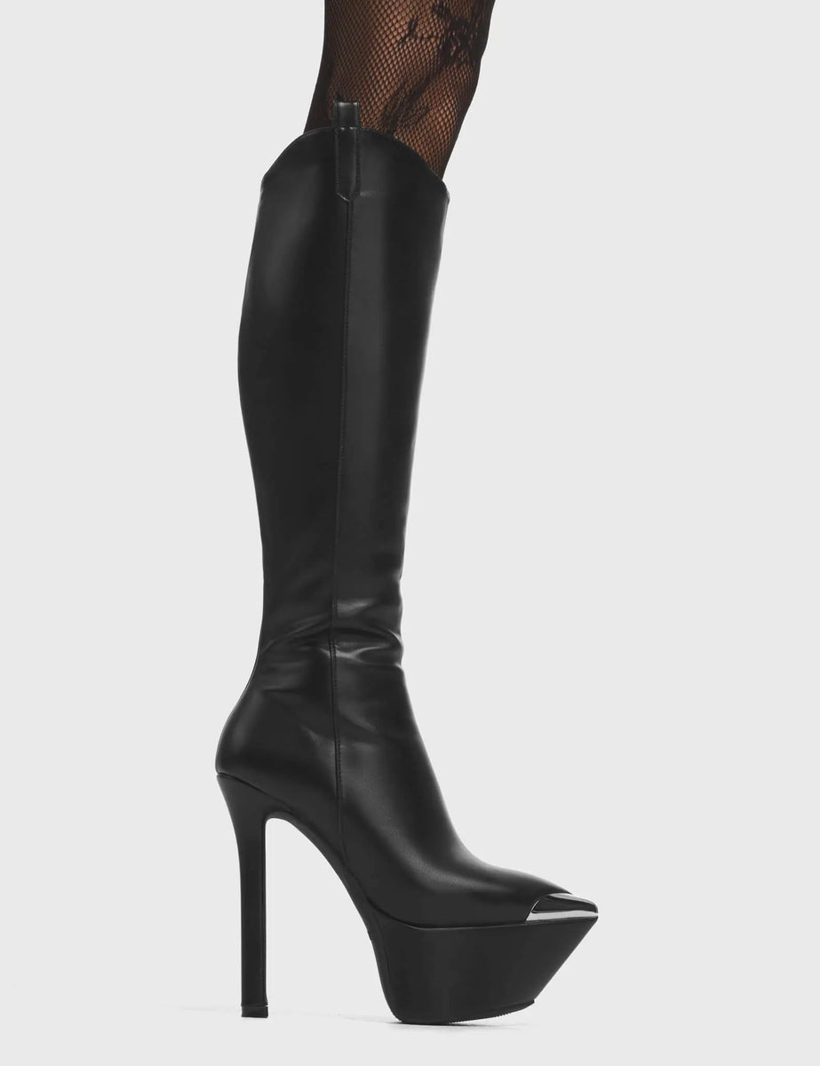 Seal My Fate Platform Knee High Boots – LAMODA US
