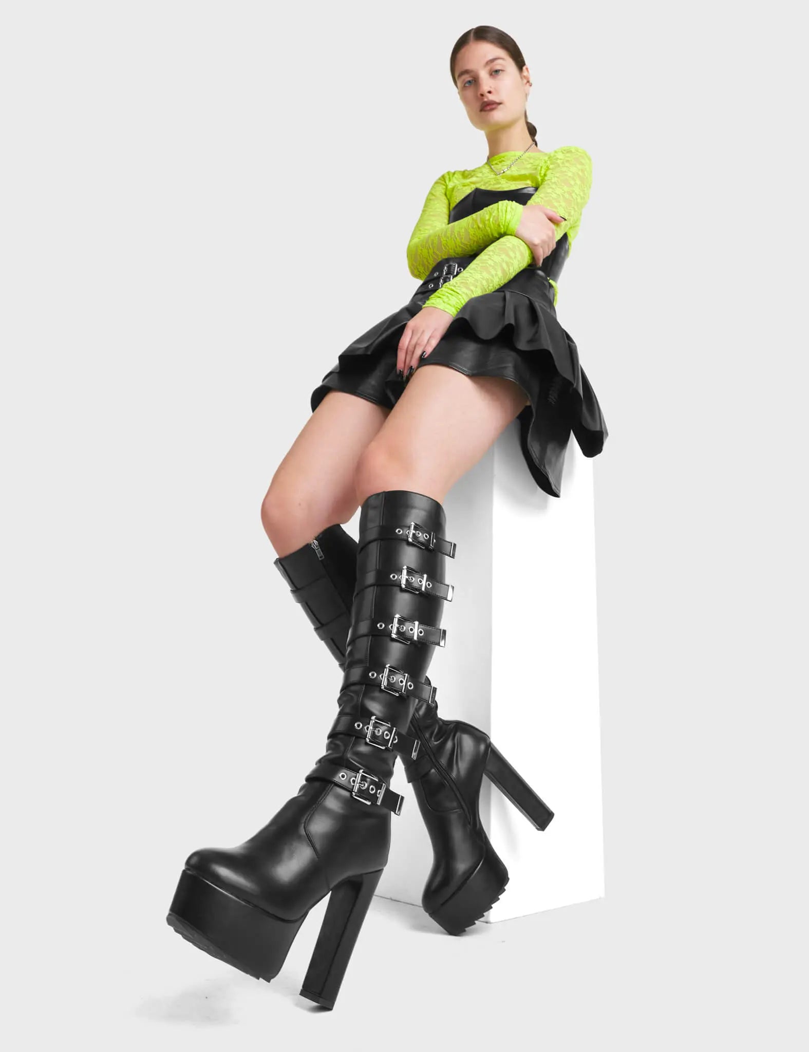 Direct Platform Knee High Boots – LAMODA US