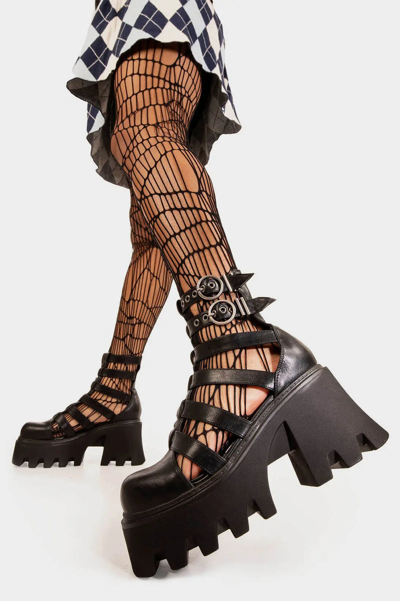 Hypnotised Chunky Platform Ankle Boots – LAMODA US