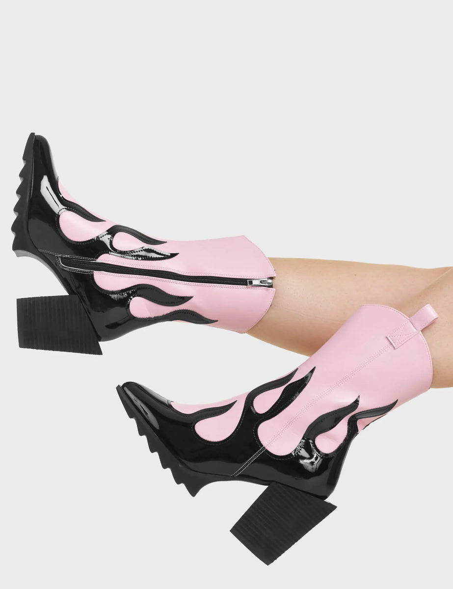 On Fire Western Ankle Boots – LAMODA US